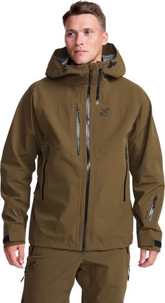 RevolutionRace Cyclone 3L Shell Jacket f&uuml;r Herren, Wasserdichte Jacke mit Recco-Reflektoren zum Wandern, Dark Olive, XL