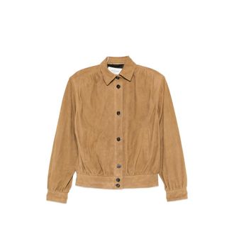 Saint Laurent Suede Buttoned Jacket