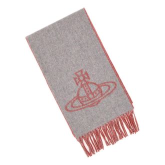 Vivienne Westwood Femme, Accessoires, Gris, Taille: ONE Size &Eacute;charpe Double Orb Unique