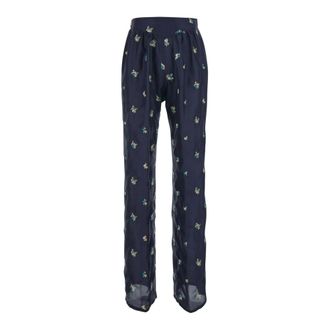 Forte_Forte Damen, Hosen, Blau, SGr&ouml;&szlig;e