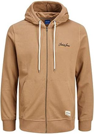 Jack & Jones Jack & Jones Tons Sweat &agrave; capuche zipp&eacute; oeil de tigre (taille XL), OEil de tigre., XL