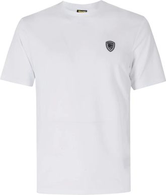 Blauer Homme, Tops, Blanc, Taille: L Jan T-Shirt