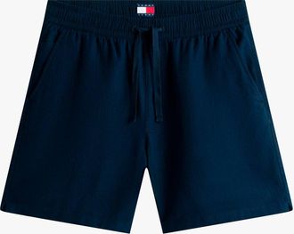 Tommy Hilfiger Short droit &agrave; logo en coton et lin