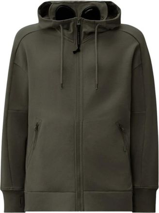 C.P. Company C.p. Company, Homme, Sweatshirts et sweats &agrave; capuche, Gris, Taille: XL Diagonal Raised Fleece Goggle SweaT-shirt