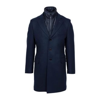 Fay Double Coat - - Coats - Herren - Blau - S