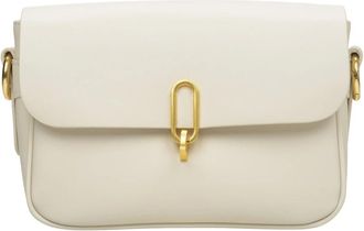 Estro & Luminara Femme, Sacs, Beige, Taille: ONE Size Small Leather Crossbody Bag