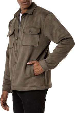 Red Bridge Vintage Hemd Wildlederlook Freizeithemd Langarm Khaki XL