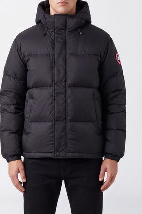 Canada Goose Gesteppte Nylon-Daunenjacke mit Kapuze und Logo-Aufn&auml;her