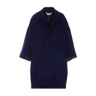 Marni Navy Wollmantel - - Coats - Damen - Blau - 2XS