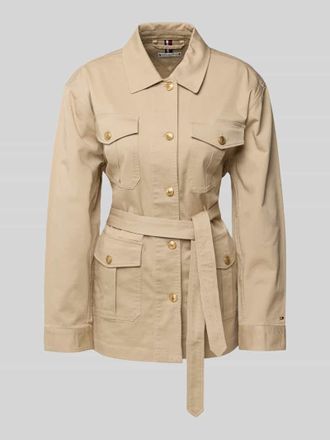 Tommy Hilfiger Regular Fit Hemdjacke mit goldfarbenen Kn&ouml;pfen