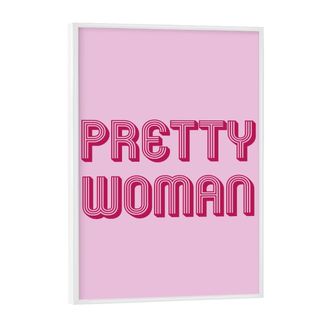 artboxONE Poster mit wei&szlig;em Rahmen 18x13 cm Typografie Pretty Woman - Bild Pretty filmtitel Kino