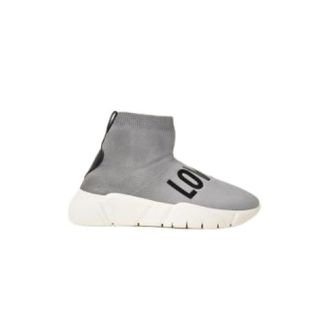 Moschino Femme, Chaussures, Gris, Taille: 38 EU Chaussures Plates &agrave; Lacets