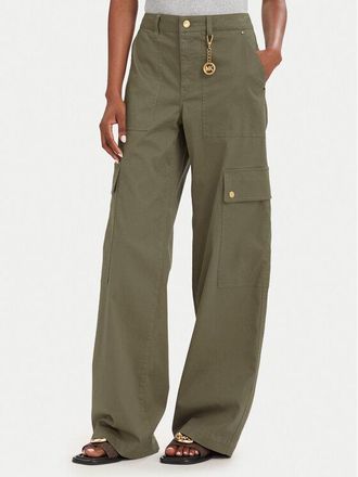 Michael Kors Cargohose MT631013X6 Dunkelbeige Wide Leg