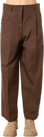 Max Mara Pantalon Bellico Palazzo - Femme - Pantalons - Brun - Taille: 42 FR