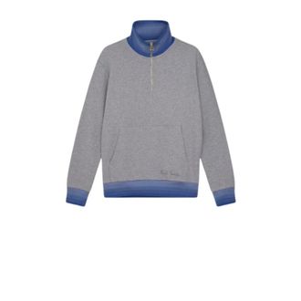 Paul Smith Grauer Zip-Neck Sweatshirt mit Stehkragen - - Sweatshirts & Hoodies - Herren - Grau - S