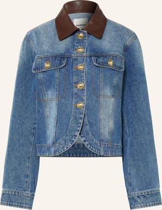Sandro Sandro Jeansjacke Mit Leder blau