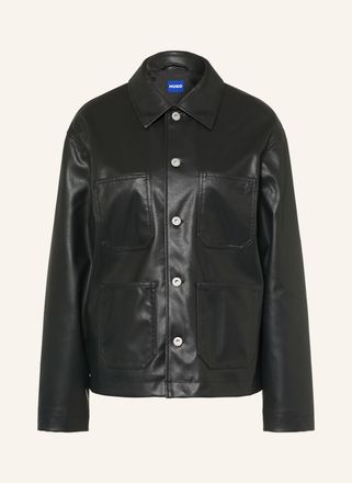 HUGO BOSS Hugo Jacke Alemla In Lederoptik schwarz