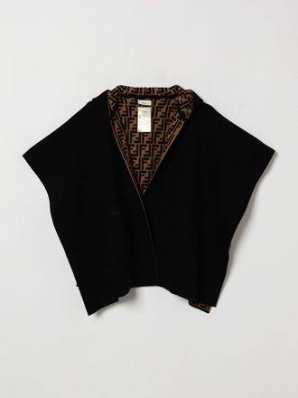Fendi Oversize-Cape f&uuml;r Jungen von aus Wolle und Kaschmir mit FF-Monogramm