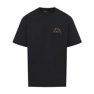 Carhartt Work in Progress S/S Arch Script T-Shirt - - Tops - Herren - Schwarzk - XL