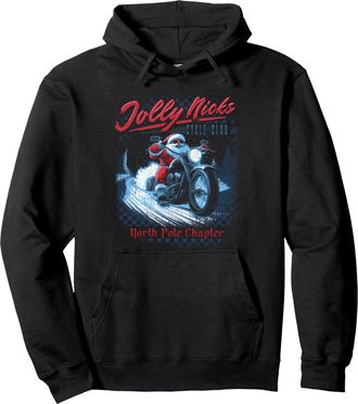 Trendy Apparel Christmas Jolly Nicks Cycle Club North Pole Pullover Hoodie