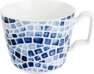 Cosy & Trendy Mosaic Kaffeetasse, Porzellan, Blau, 20 cl, 6 Stück