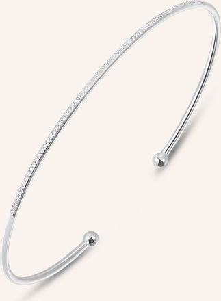 Leaf Armreif Circle Aus 18 Karat Weißgold Mit Diamanten silber