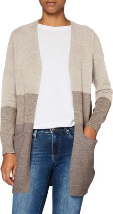 Only Damen Lange Strickjacke mit Taschen Knitted Stretch Casual Cardigan Open Langarm Basic ONLQUEEN