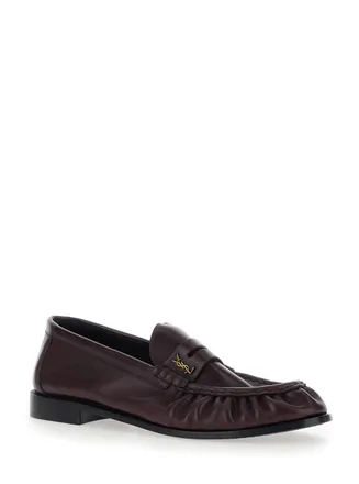 Saint Laurent Mens Loafers Le Loafer Burgundy