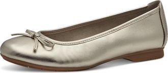 Jana Damen Ballerinas mit Schleife Vegan, Elfenbein (Champagner), 37 EU