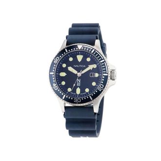 Nautica Homme, Accessoires, Bleu, Taille: ONE Size Montre Analogique Solaire