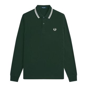 Fred Perry Langarm-Polohemd - - Tops - Herren - Gr&uuml;n - XL