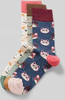 DillySocks Socken mit Motiv-Stitching Modell Precious Pets im 3er-Pack