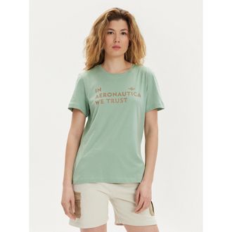 Aeronautica Aeronautica Militare T-Shirt 241TS2233DJ510 Gr&uuml;n Regular Fit