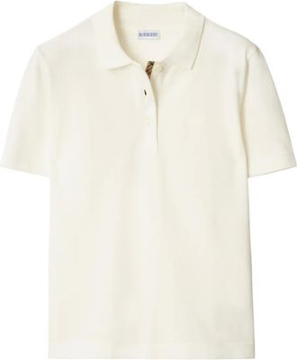 Burberry Poloshirt mit Logo-Stickerei - Wei&szlig;