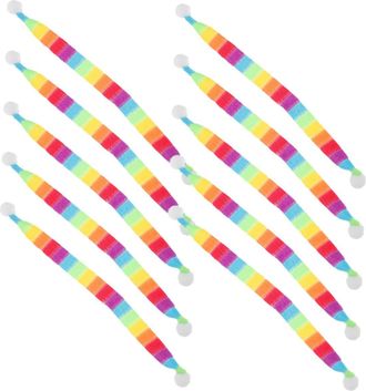 NUOBESTY Kleiner Weihnachtsmann Schals f&uuml;r Schneemann und B&auml;renpuppen 10 St&uuml;ck Mehrfarbig Weiche Strickschals f&uuml;r Bastelarbeiten Weihnachtsbaumschmuck und Klei