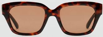 Mango Sonnenbrille mit viereckiger Brillenfassung schokolade - Damen - Einheitsgr&ouml;&szlig;e - MANGO