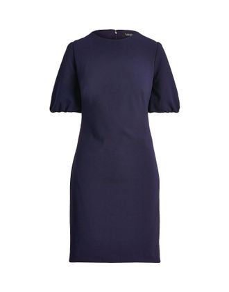 Ralph Lauren PUFF-SLEEVE CREPE DRESS