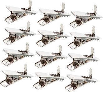 Exceart 100 Pi&egrave;ces Pince Fleur De No&euml;l D&eacute;corations De No&euml;l Ressort Plaqu&eacute; Clips pour D&eacute;cors De Pinces Crocodiles Artisanales D&eacute;coration De Petit Le Fer Sapin 