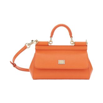 Dolce & Gabbana Femme, Sacs, Orange, Taille: ONE Size Mini Sac &agrave; Main Sicily