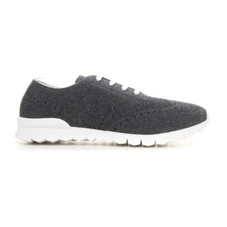 Kiton Homme, Chaussures, Gris, Taille: 42 1/2 EU Baskets en Cachemire avec Semelle Antidérapante