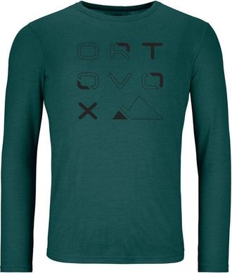 Ortovox Herren Funktionsshirt mit Merinowolle 185 MERINO BRAND OUTLINE LS M