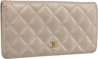 Chanel Portefeuille Long Pre-owned - Femme - Pre-owned - Beige - Taille: ONE Size