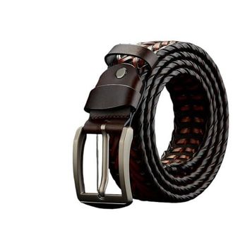 Generico Ceinture d&eacute;contract&eacute;e en cuir v&eacute;ritable pour homme avec boucle en alliage, Mixcolor, 110