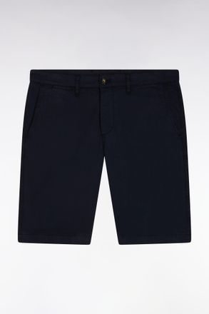 Eden Park Bermuda Chino En Coton Stretch Marine Coupe Droite