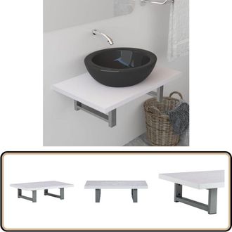 vidaXL Badmöbel Weiß 60x40x16,3 cm - Badezimmerwandregal - Holzregale - Badmöbel Set - Weißes Badregal - Badezimmerorganisation