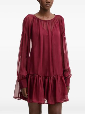 Aniye By Ivette ruffled chiffon mini dress - Rot