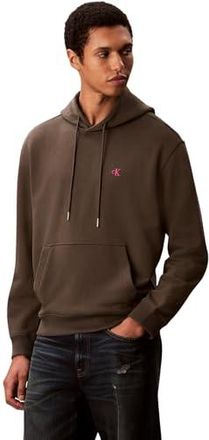Calvin Klein Ls EU 350terry Monogram Hoodie Lv04rc297g Sweatshirts, Grey(Beluga), L Homme