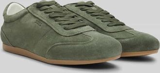 HUGO BOSS Sneaker aus echtem Veloursleder mit Logo-Pr&auml;gung