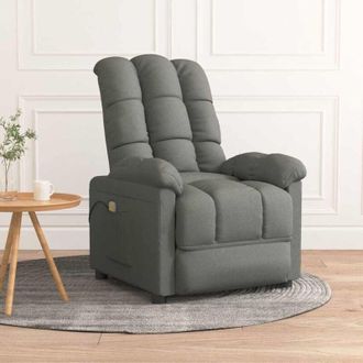 vidaXL Massagesessel Dunkelgrau Stoff - Vidaxl
