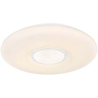 ETC Shop LED Deckenleuchte Night Light Funktion mit RGB Regenbogeneffekt klar wei&szlig; opal